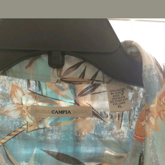 campia moda | Shirts | Campia Moda Mens Shirt Xl New Hawaiian Camp ...